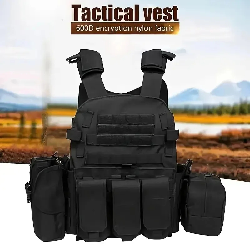 6094 Military Tactical Vest Body Armor Combat Army CS Gear Hunting Plate Carrier Airsoft ...